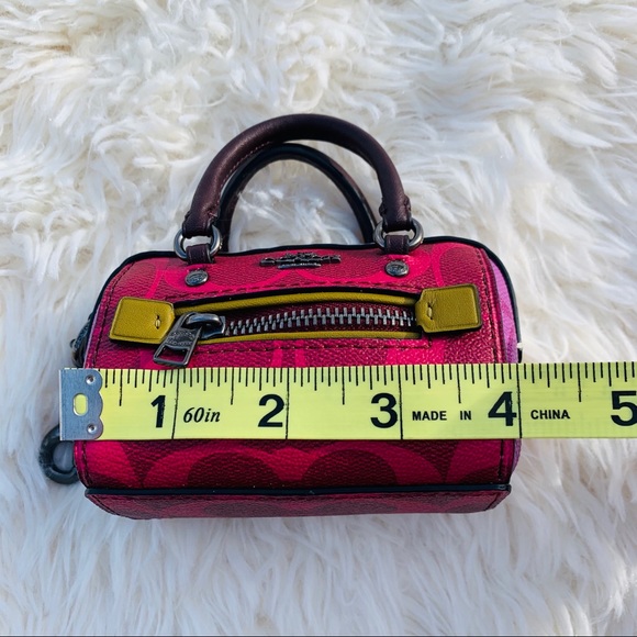 Coach | Accessories | Coach Multicolor Signature Rowan Coin Bag Charm ...